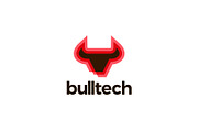 bull tech logo vector icon, a Branding & Logo Template by vastard