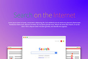 Search on the Internet Web Page, a Technology Illustration by robuart