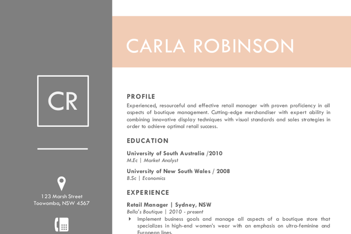 2 in 1 modern resume for Word, a Resume Template by Inkpower