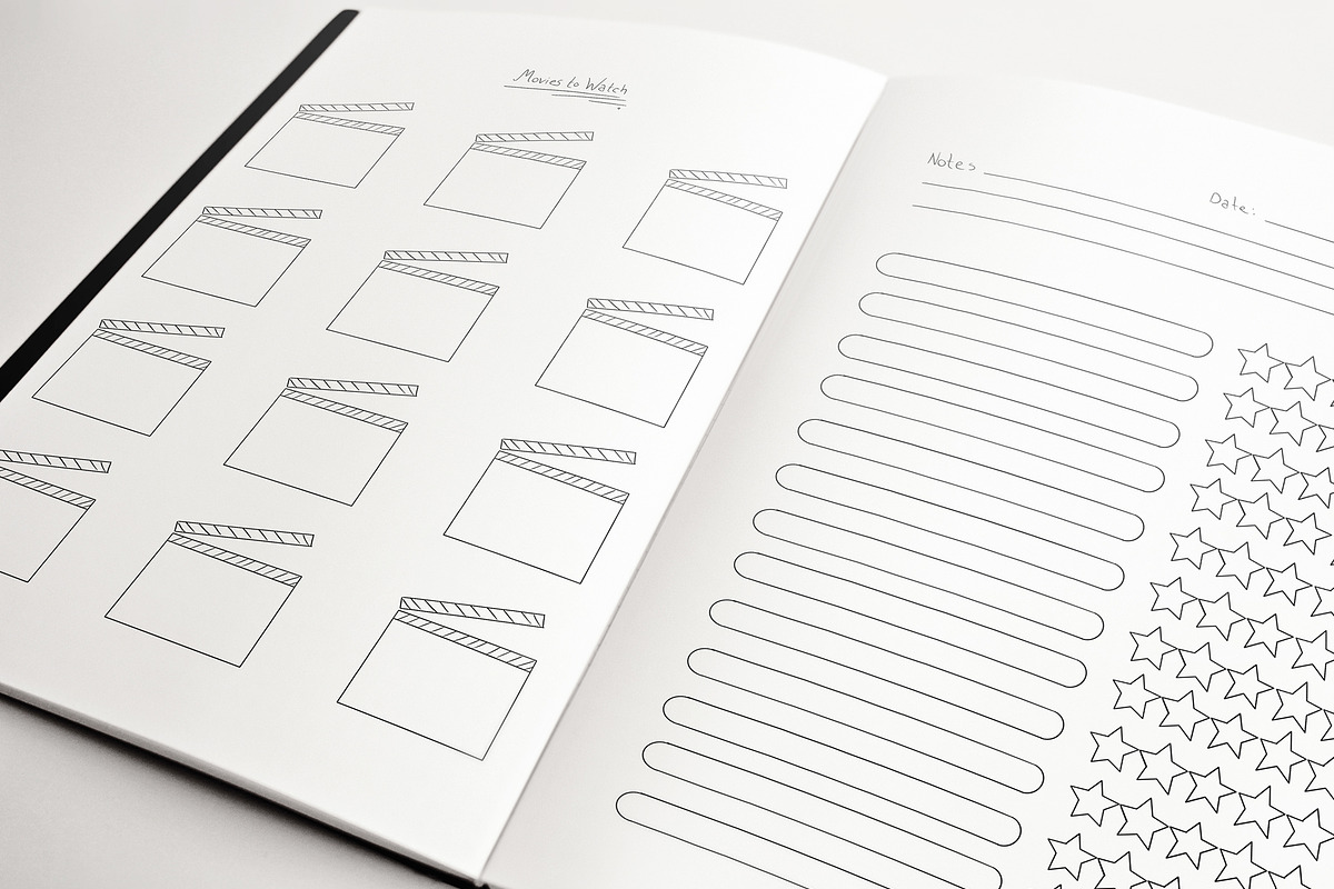 25 Daily Hand Drawn Planners, a Templates & Theme by Character