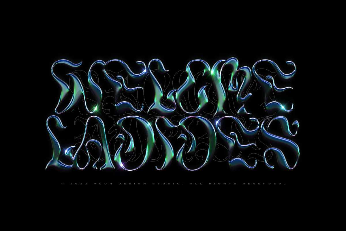 Chrome Text Effects Vol.7, a Layer Style Add-On by Hyperpix Productions | Creative Market