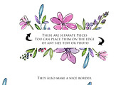 Bright Happy Flowers Clip Art, an Illustration by Graphic Blue Bird