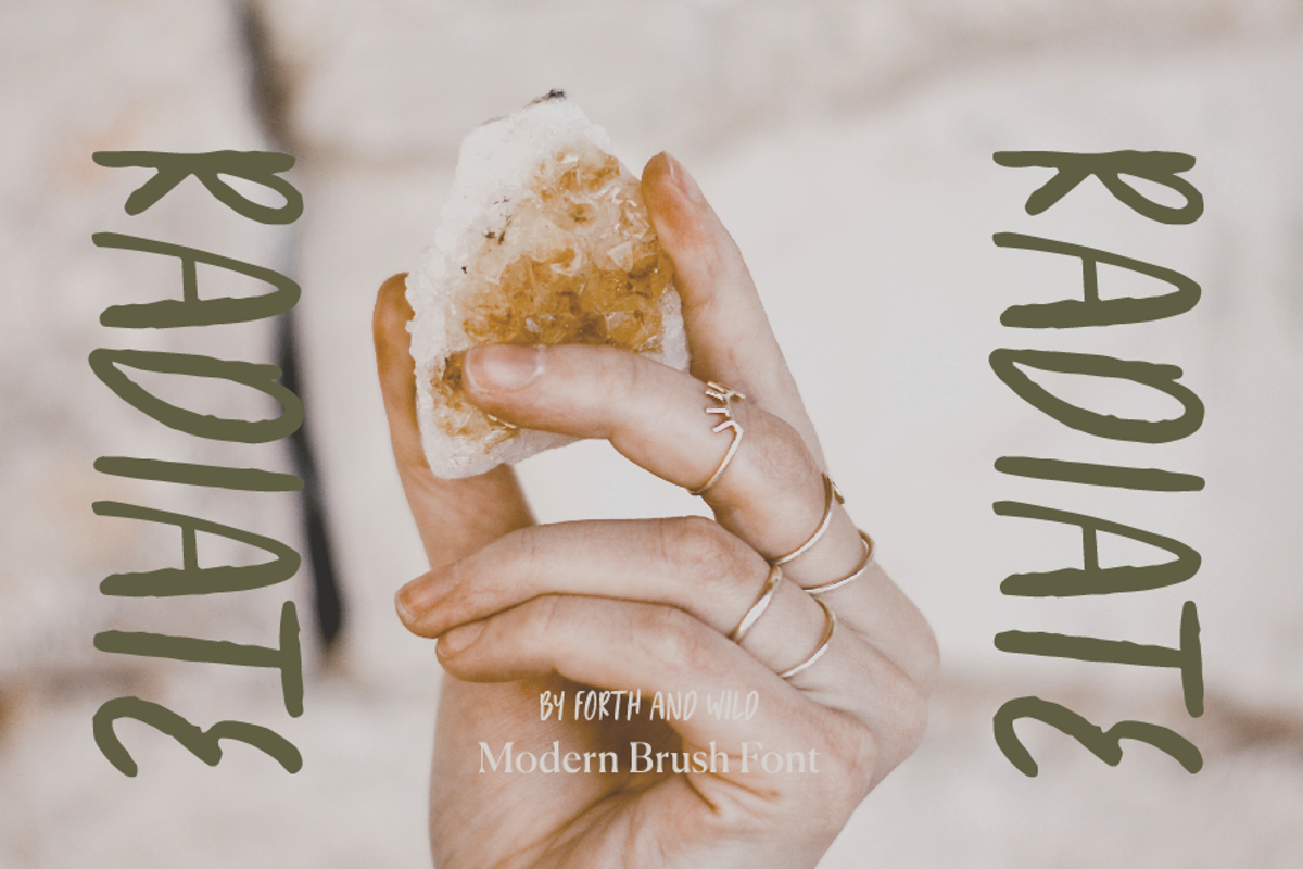 Radiate//Stylish Display Font, a Sans Serif Font by Forth and Wild
