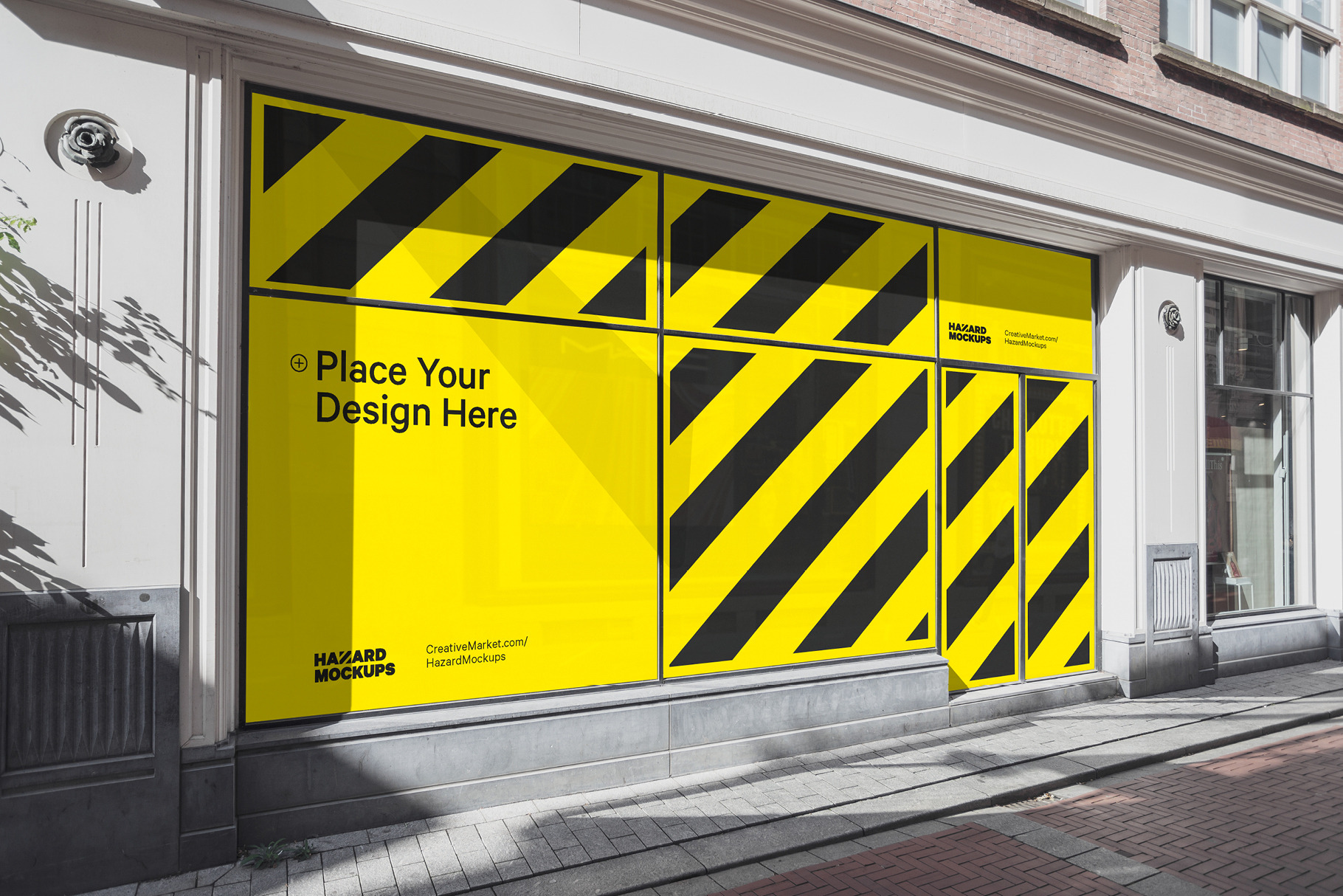 City Retail Shop Facade Mockup, an Advertising Mockup by HAZARD MOCKUPS