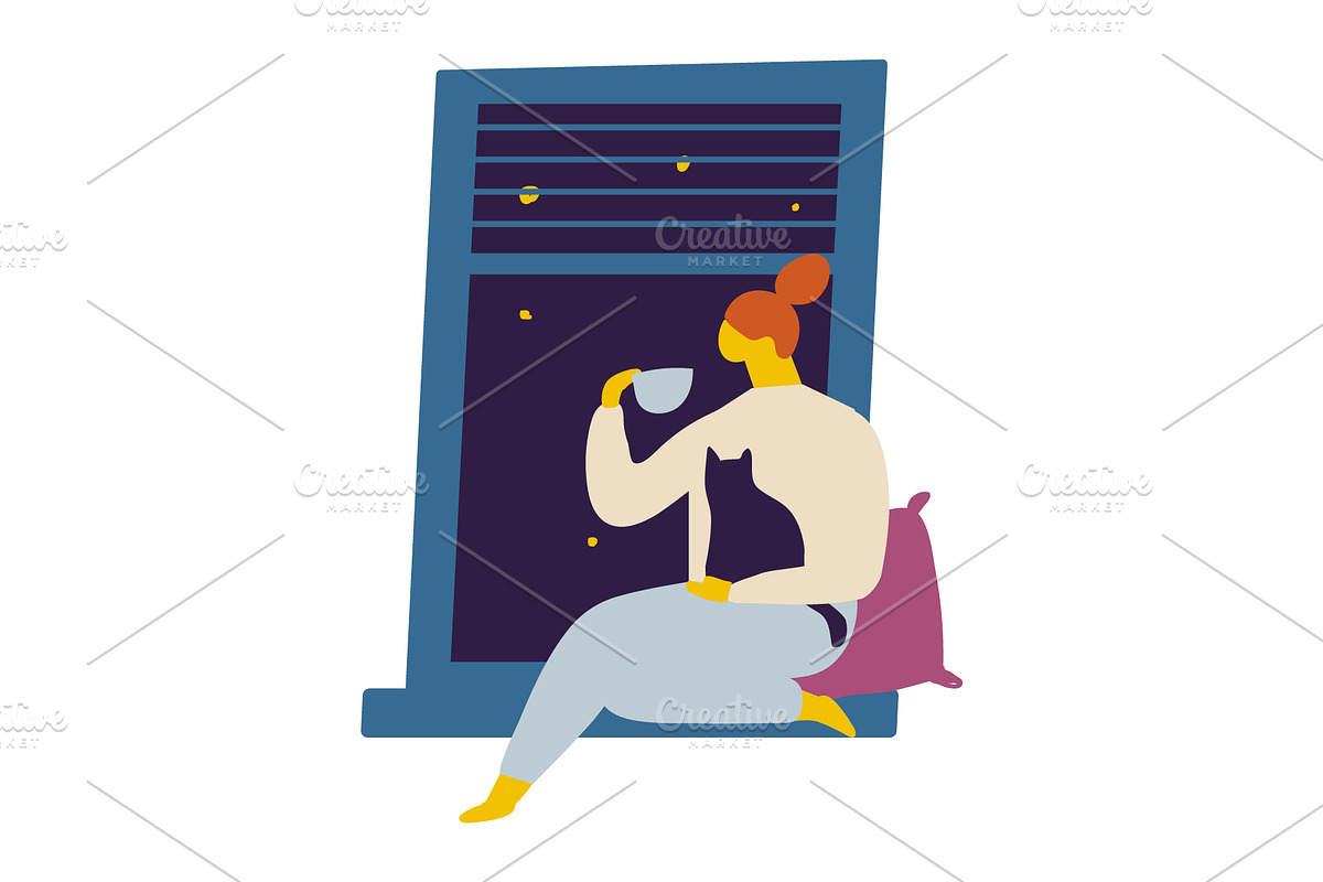 People Leisure time flat vector set, a Person Illustration by Vector_Art