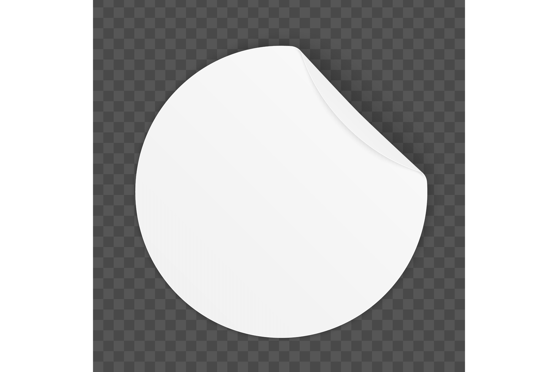 Round adhesive sticker curved corner, an Illustration by HAPPY VECTOR