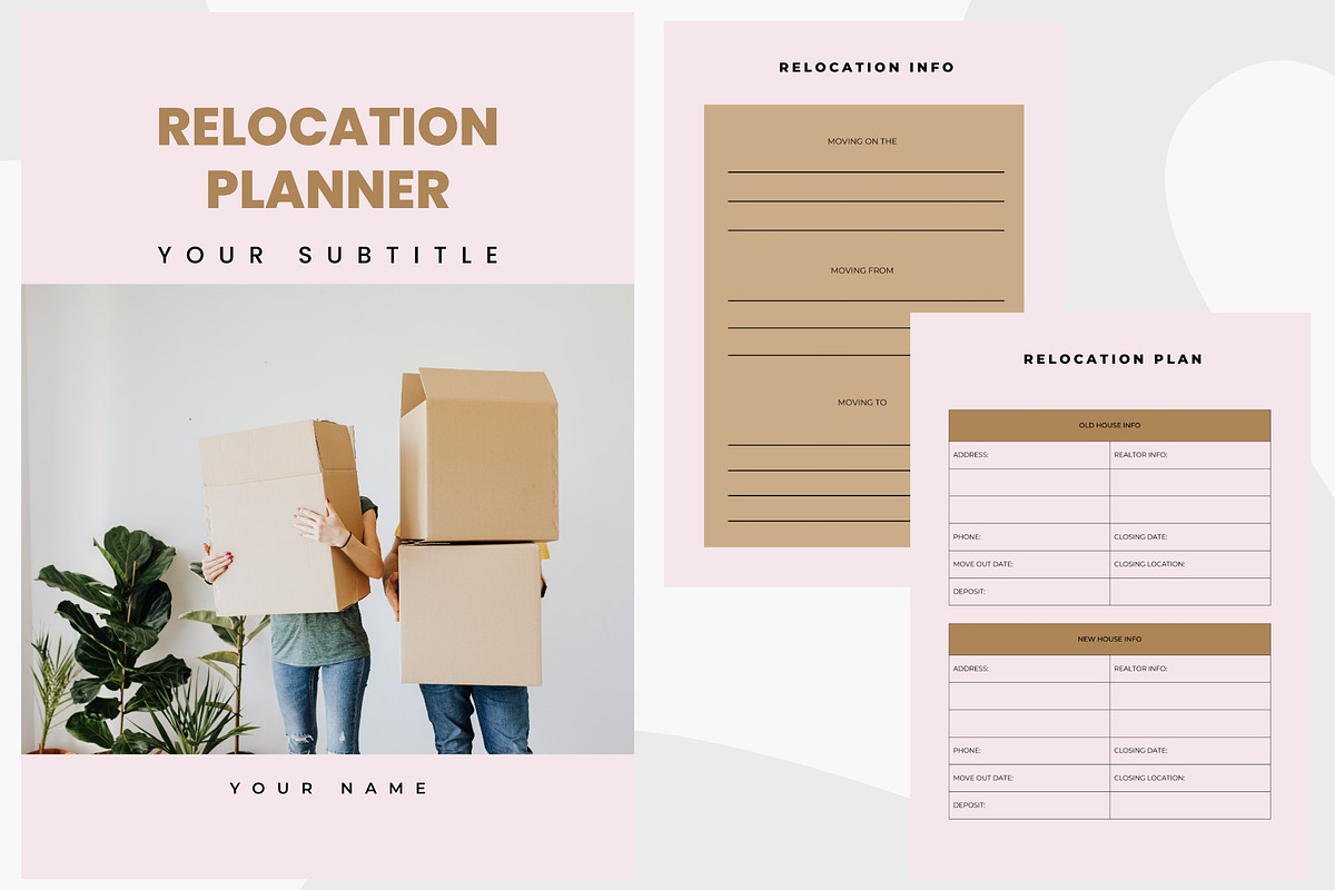 48-Page Printable Relocation Planner | Creative Market