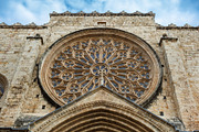 Rose window facade of the monastery featuring rose, windows, and facade ...
