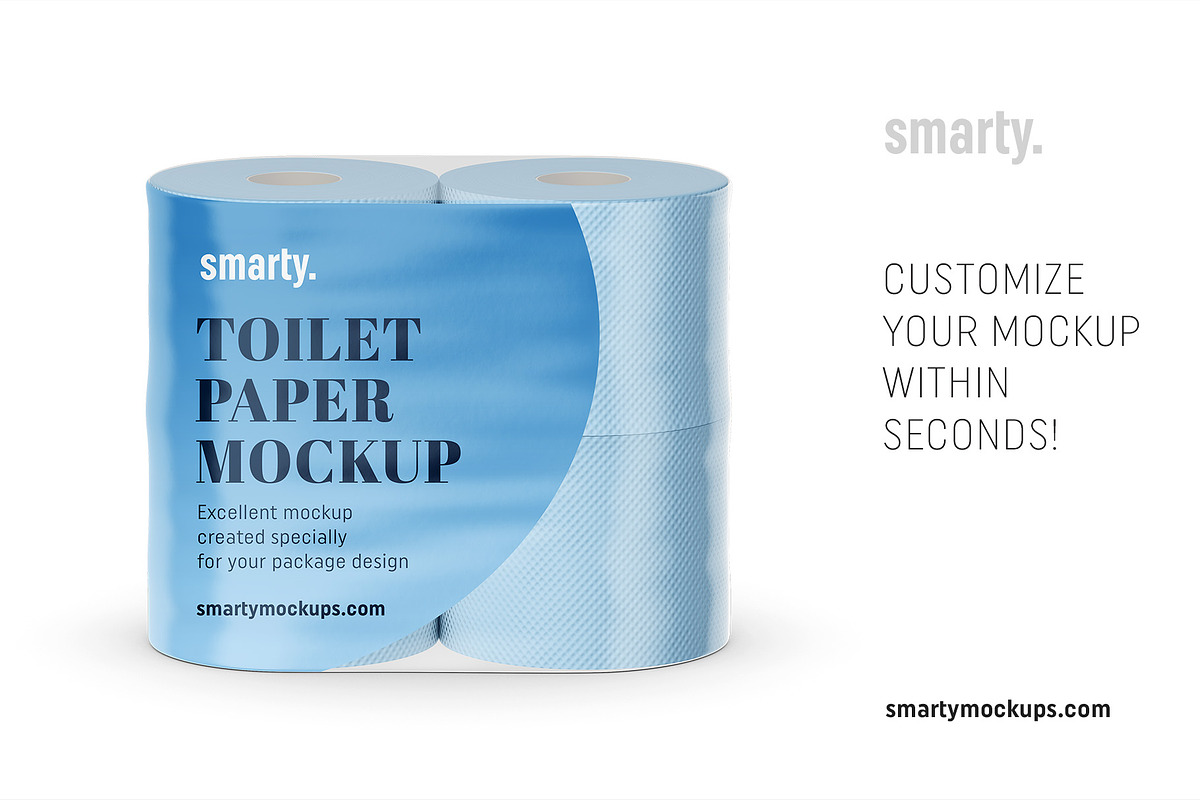 Toilet paper mockup, a Household Mockup by Smarty Mockups