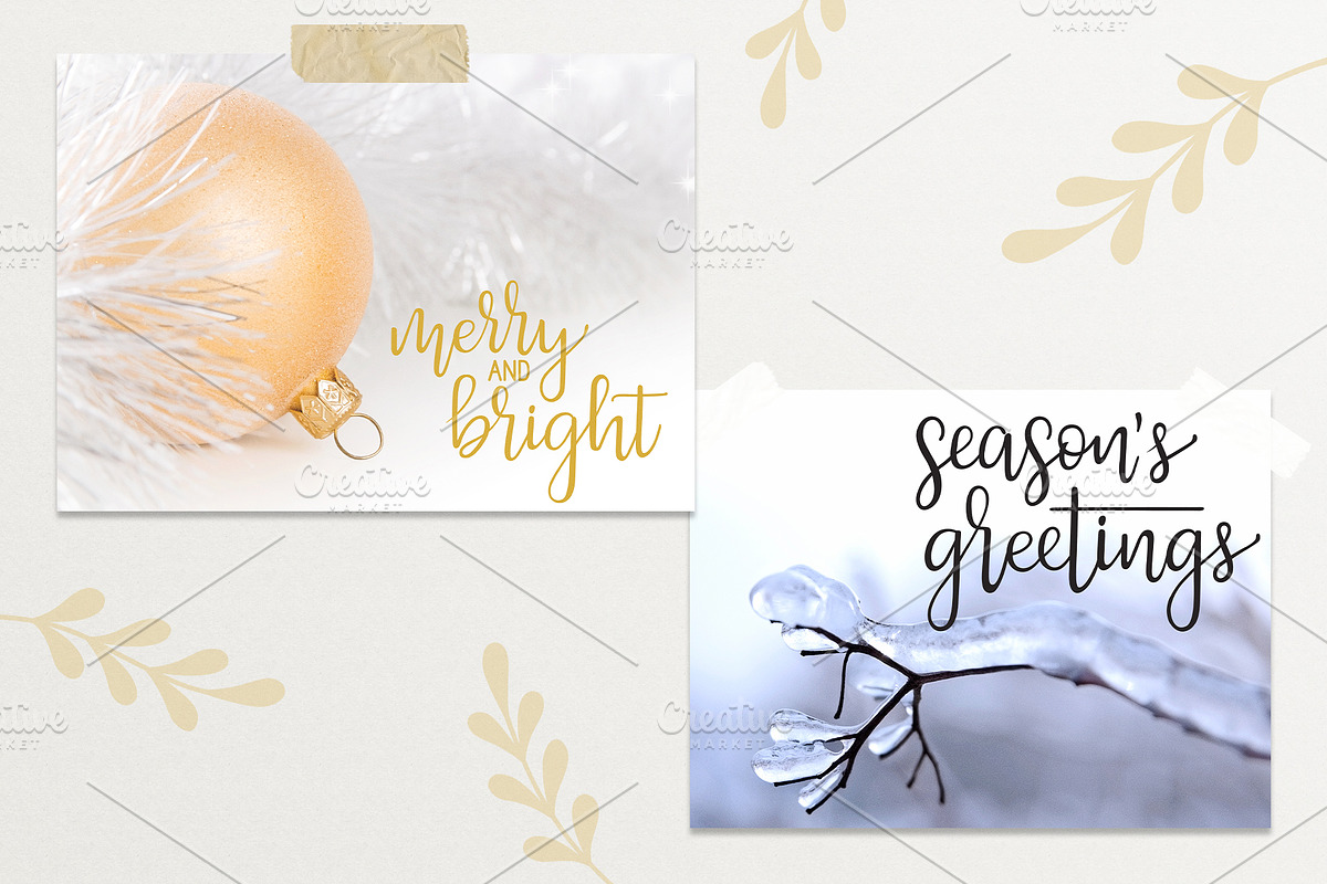 Christmas hand lettering vector set, a Graphic by InkySplash