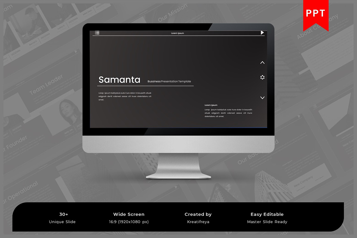 SAMANTA - PowerPoint Template, a Presentation Template by kreatifreya