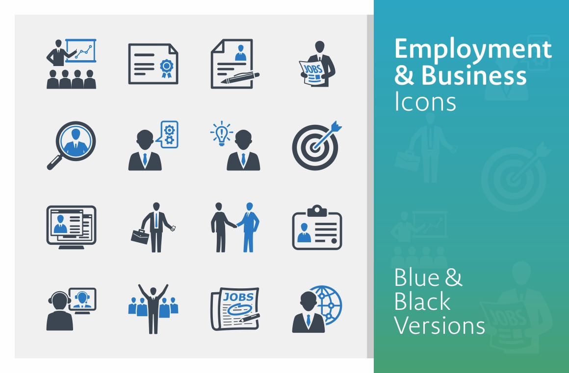 Employment & Business Icons, an Icon by introwiz1