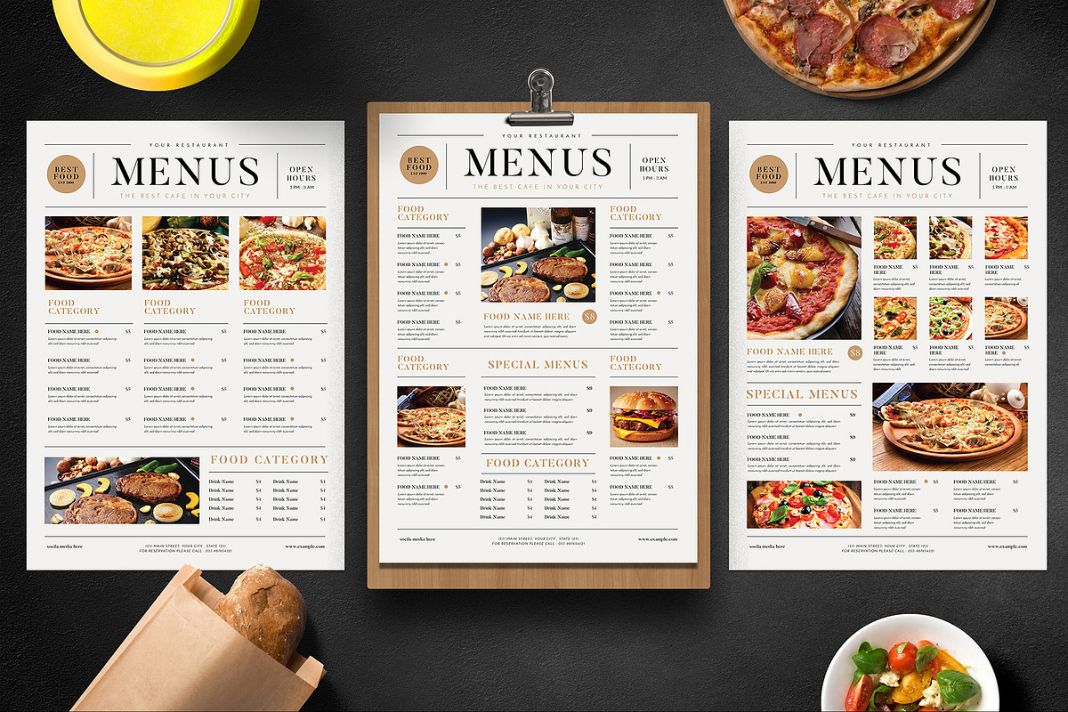 Simple Food Menu, a Flyer Template by Guuver