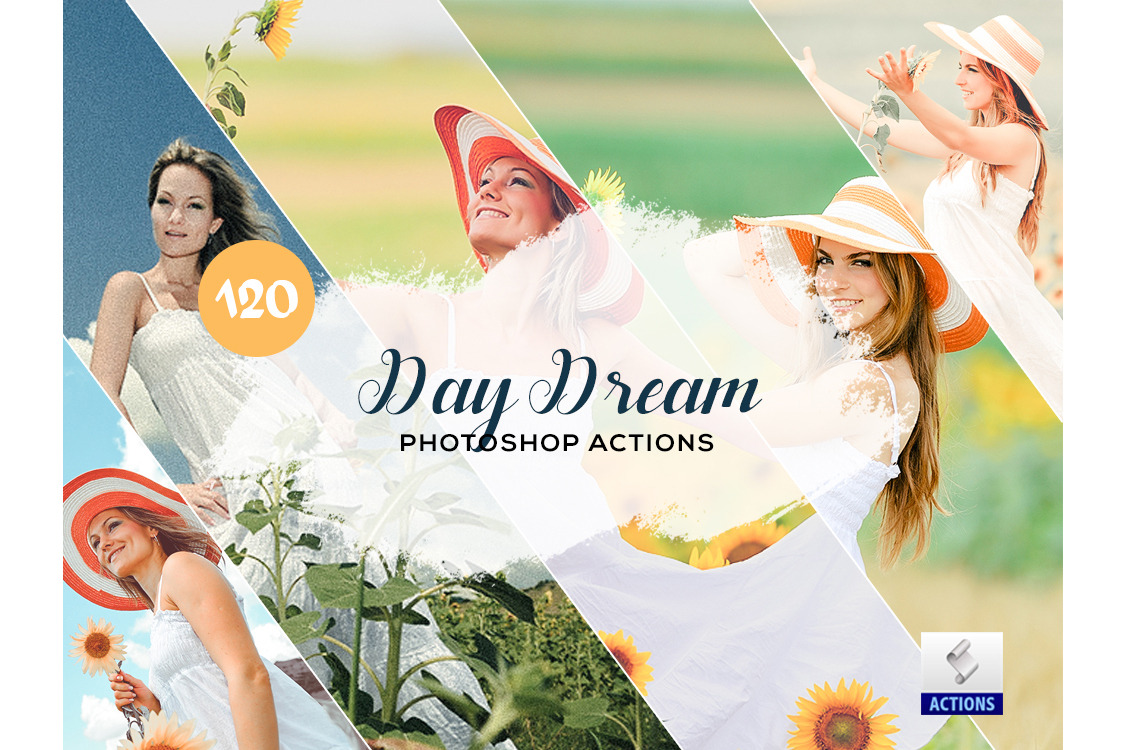 120 Day Dream Photoshop Actions, a Brushes & More by DreamColor