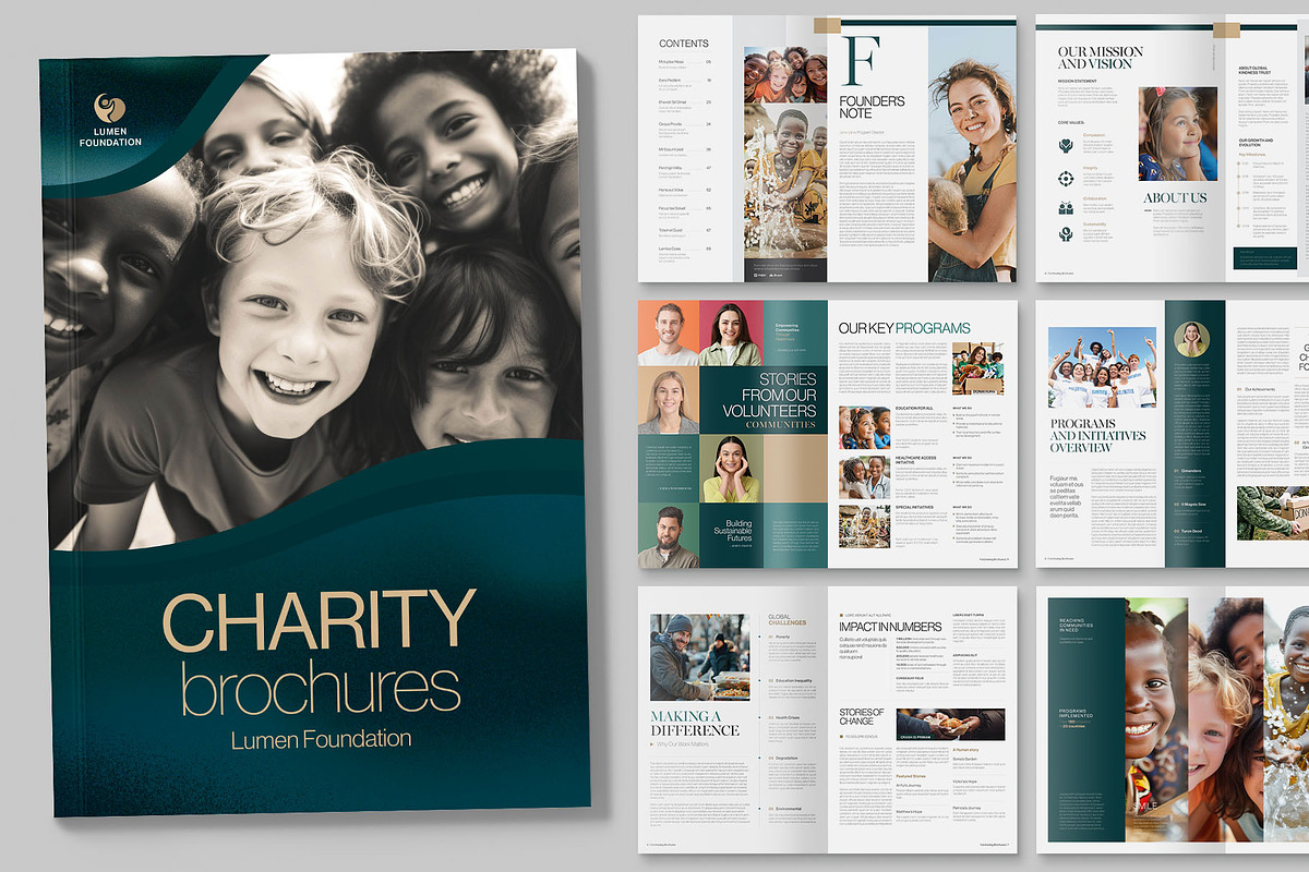 Charity Brochure Template, a Brochure Template by BrandPacks
