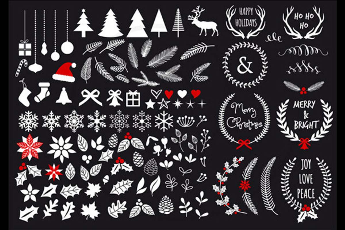 White Christmas vector set, a Graphic by Illustree