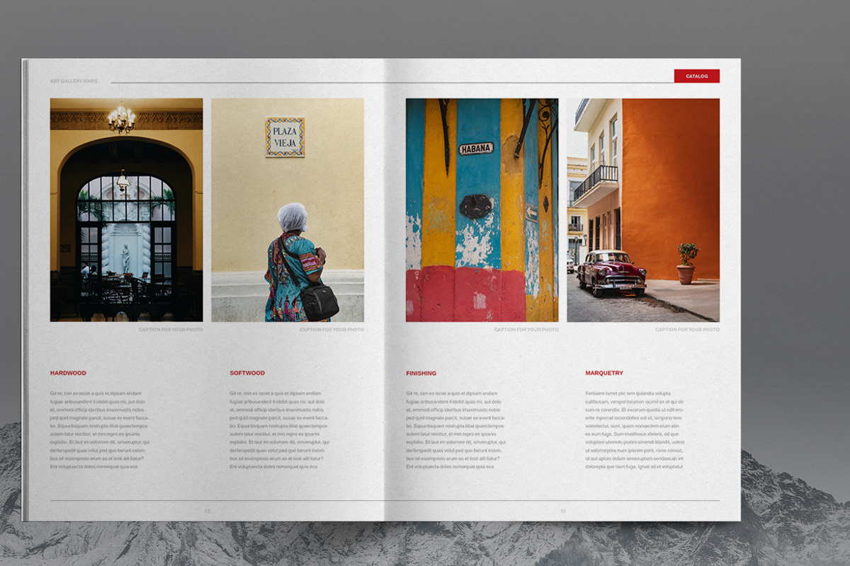 Art Gallery Catalog Layout Template