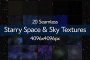20 Seamless Starry Space Textures, a Texture Graphic by Creative Graphics