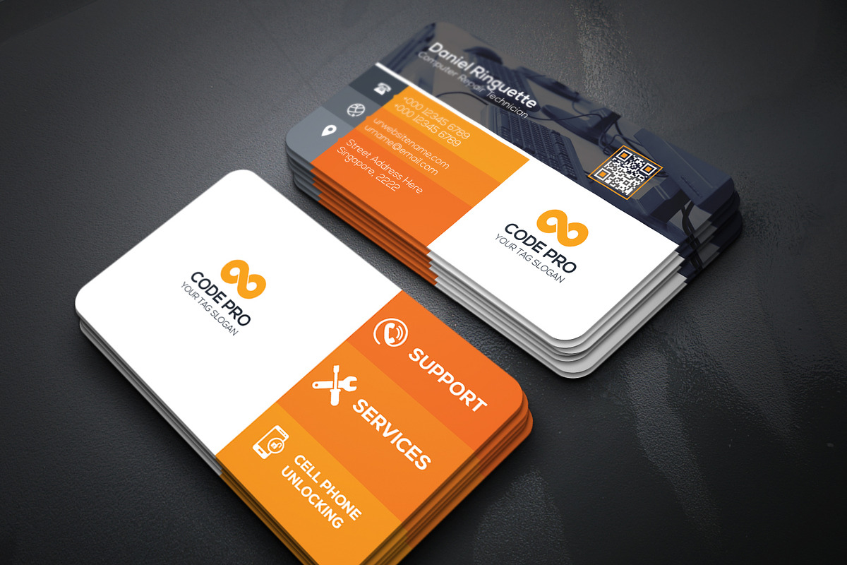 Computer/Mobile Repair Business Card, a Business Card Template by ...