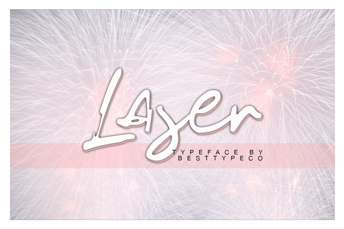 Laser, a Handwritten Font by Besttypeco