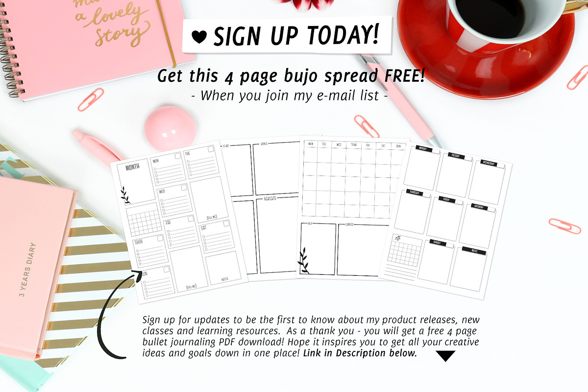 For The Kiddos Printable Bujo Pages, a Stationery Template by Bella ...