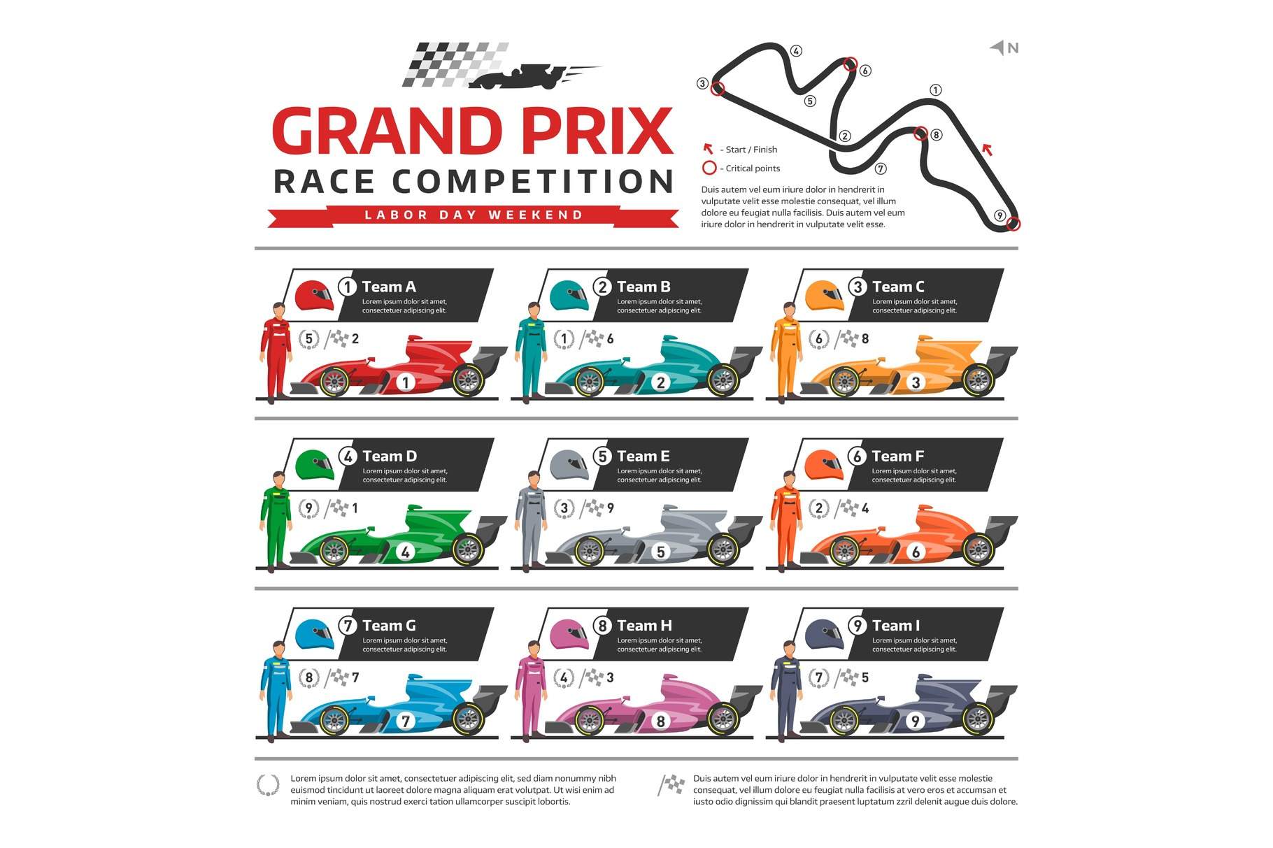 Race car with racer vector driver racing speedcar on a track and auto ...