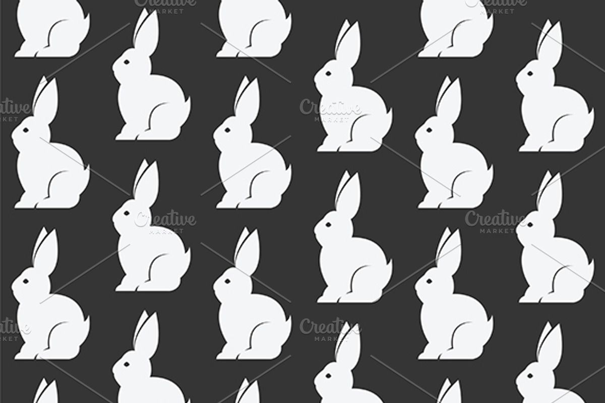 Rabbit vector art background design., a Pattern Graphic by yod67 ...