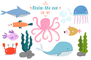 Under the sea clip art, an Illustration by Katie Lisker