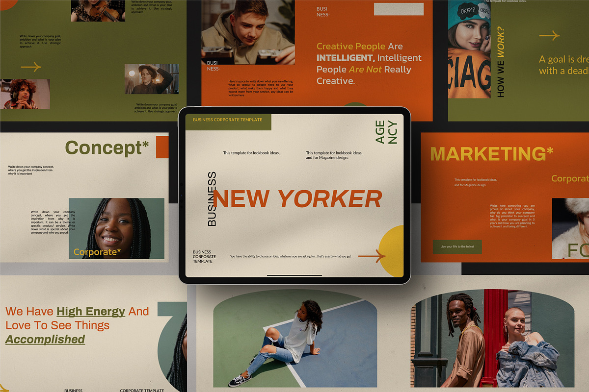 New Yorker - Powerpoint Template, a Presentation Template by merakistd