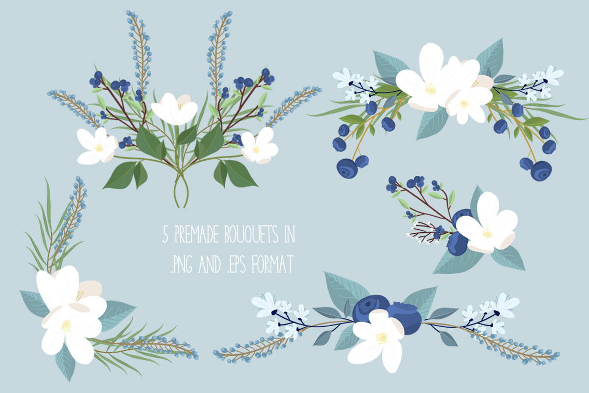 Blueberry Jasmine, an Illustration by Charushella
