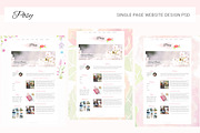 Posy Single Page Website PSD, a Websites & App Template by BakerWebDev