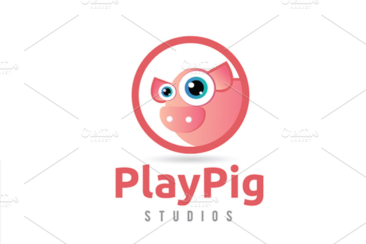 Play Pig, a Branding & Logo Template by Vectorwins Premium Shop