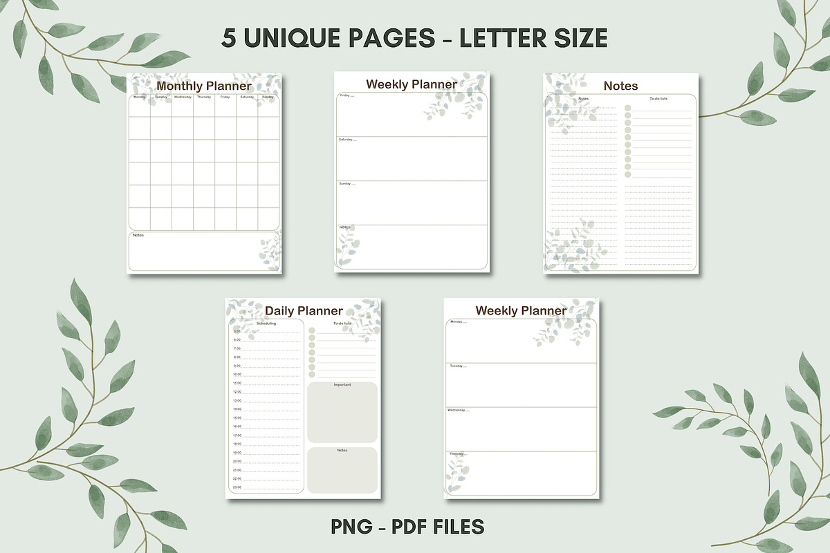 Monthly - Weekly - Daily Templates