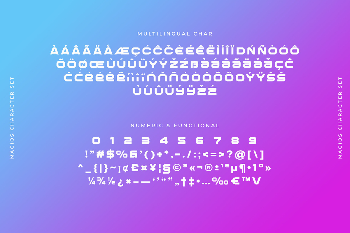 Magios Ultimate Futuristic Font, a Sans Serif Font by RantautypeStudio
