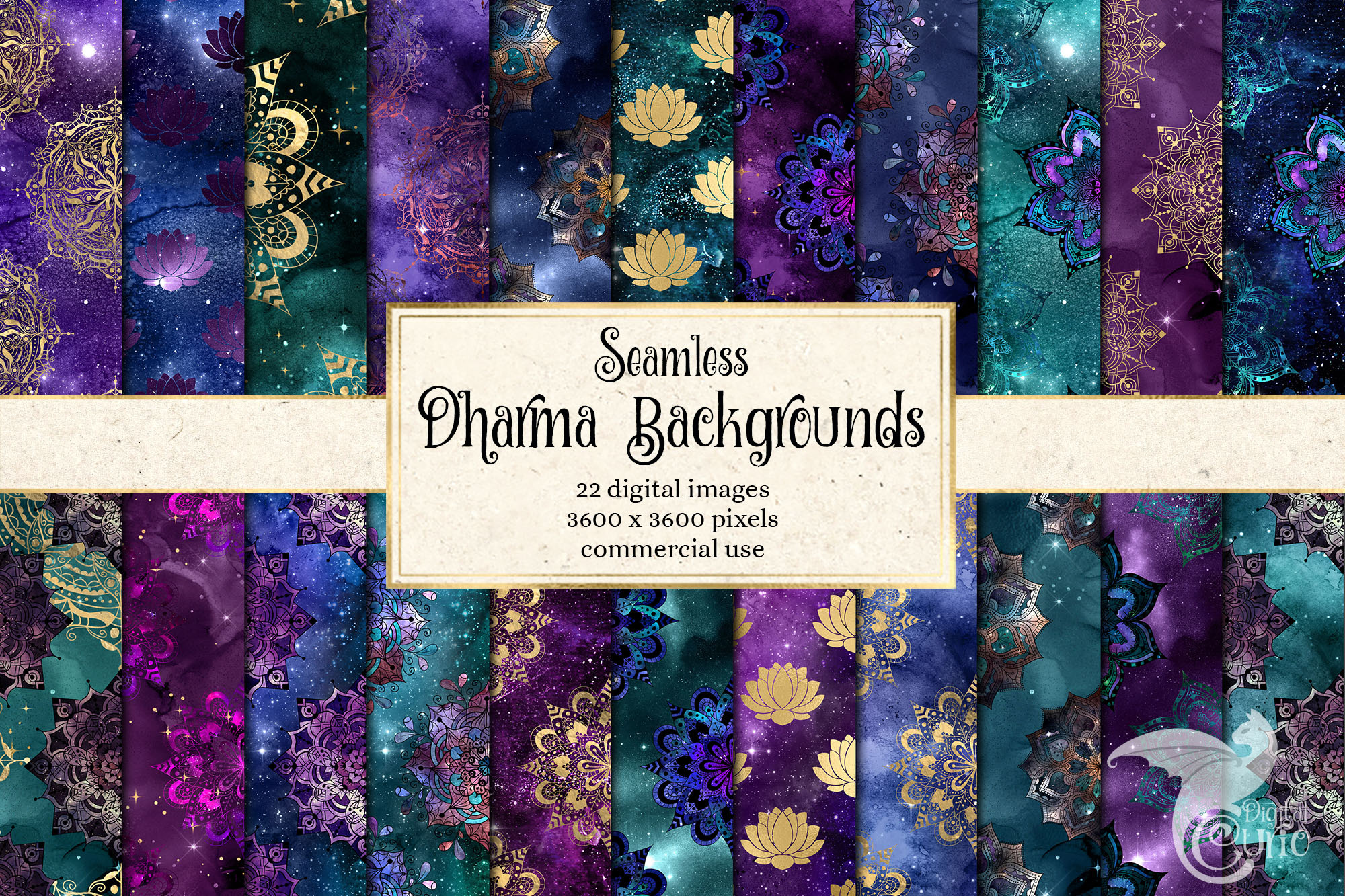 Dharma Digital Paper, a Texture Graphic by Digital Curio