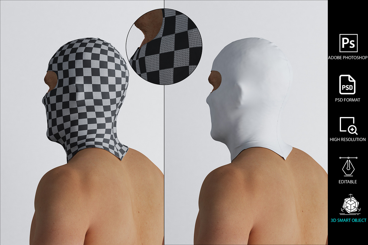 Balaclava Mask Mockup, a Hat Mockup by GraphicVil