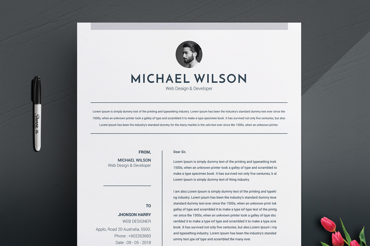 3 Pages Clean CV Template | MS Word, a Resume Template by ResumeInventor
