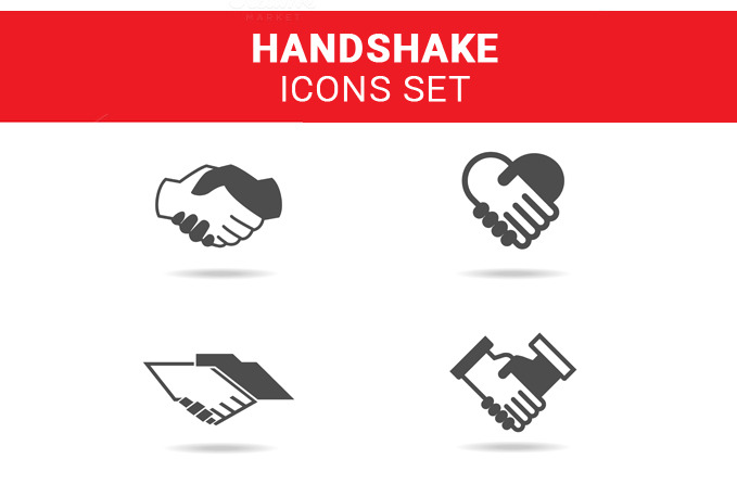 Handshake Icon Set, an Outline Icon by Snipergraphics