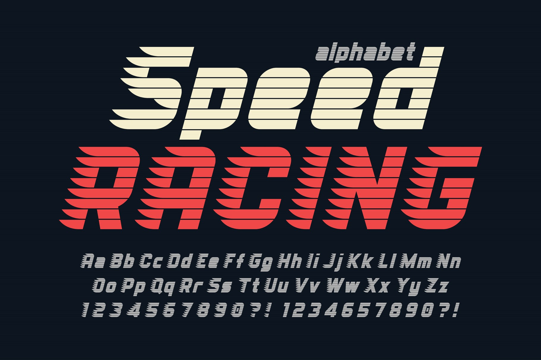 Racing alphabet design | Illustrations ~ Creative Market