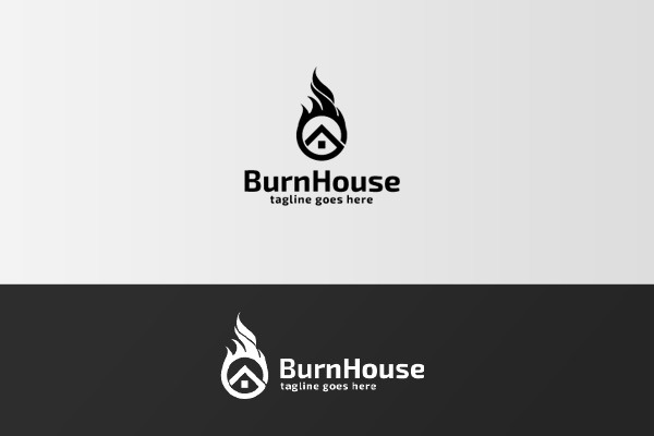 Burn House - Hot Realty Logo, a Branding & Logo Template by Typia Nesia