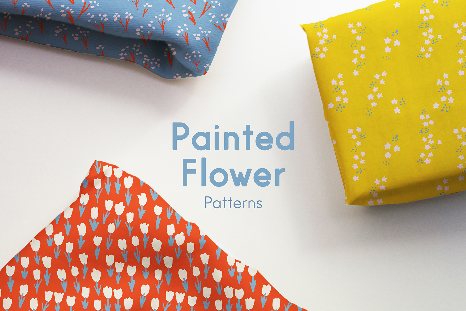 Painted Flower Patterns, a Pattern Graphic by Emma Make