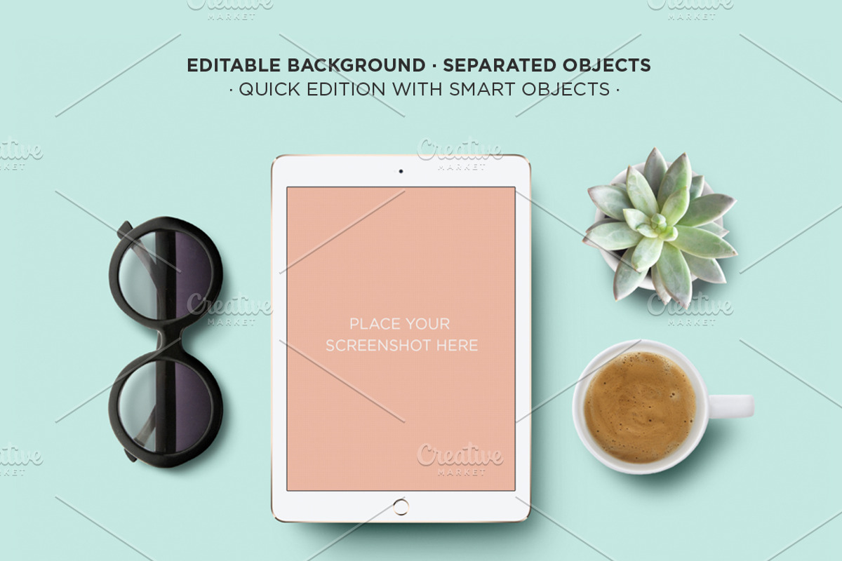 Mockup - iPad Air Colors, an iPad Mockup by tomodachi studio