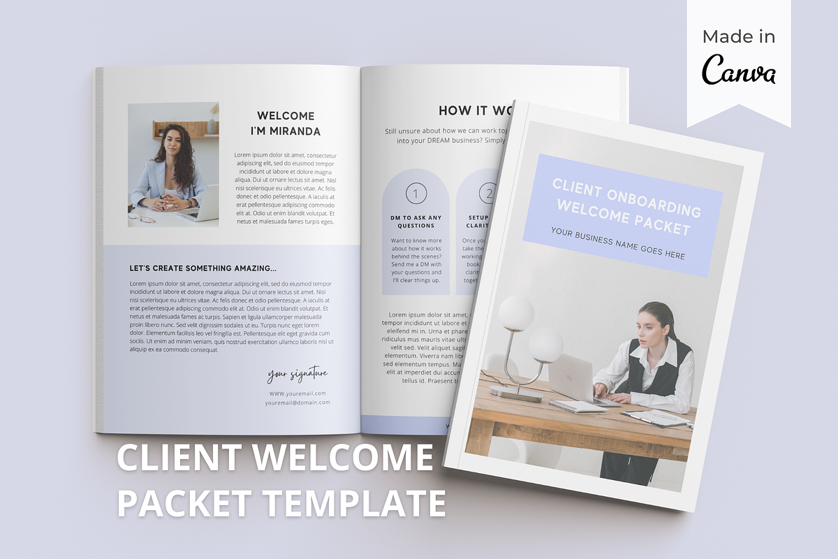 Client Welcome Book Template CANVA, a Magazine Template by ShopRShop