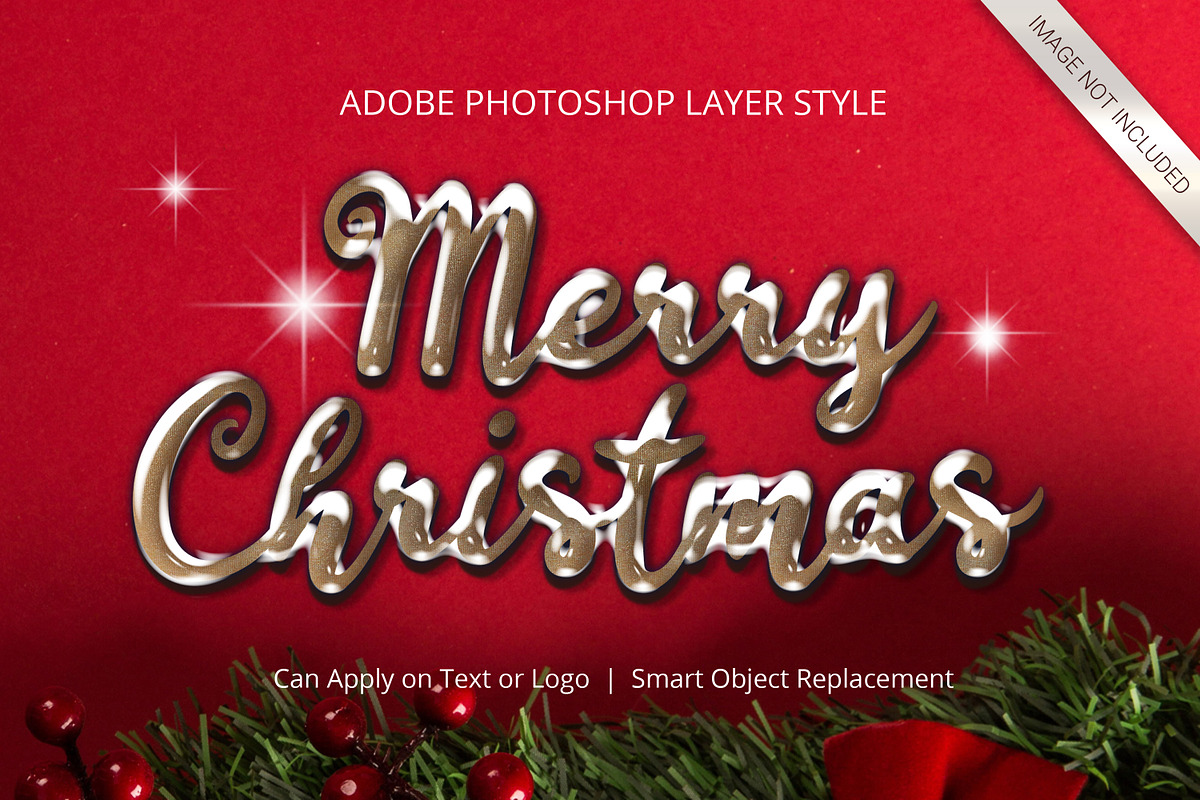 10 Christmas & Snow Text Effect, a Layer Style Add-On by Anomali Creatype