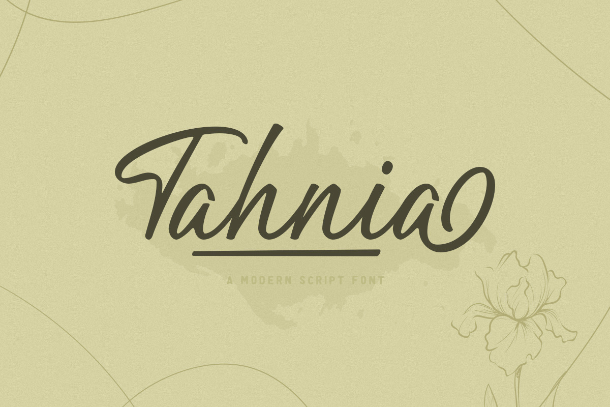 Tahnia - Modern Script, a Script Font by Rillatype | Creative Market