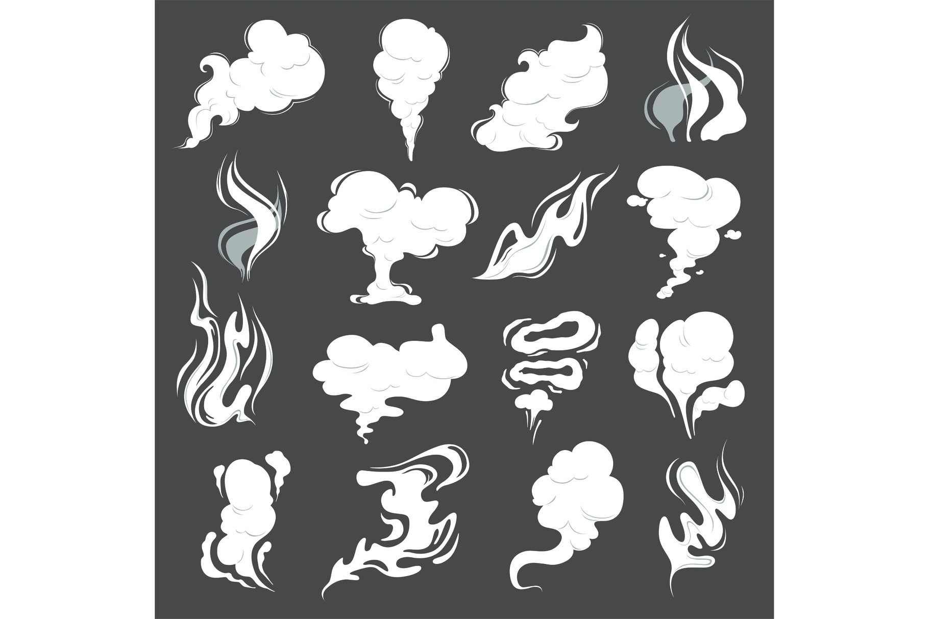 Smoke clouds. Steam puff cigarette | Graphics ~ Creative Market