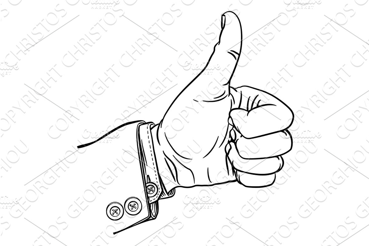 Hand Thumbs Up Gesture Thumb Out, a Texture Illustration by Christos ...