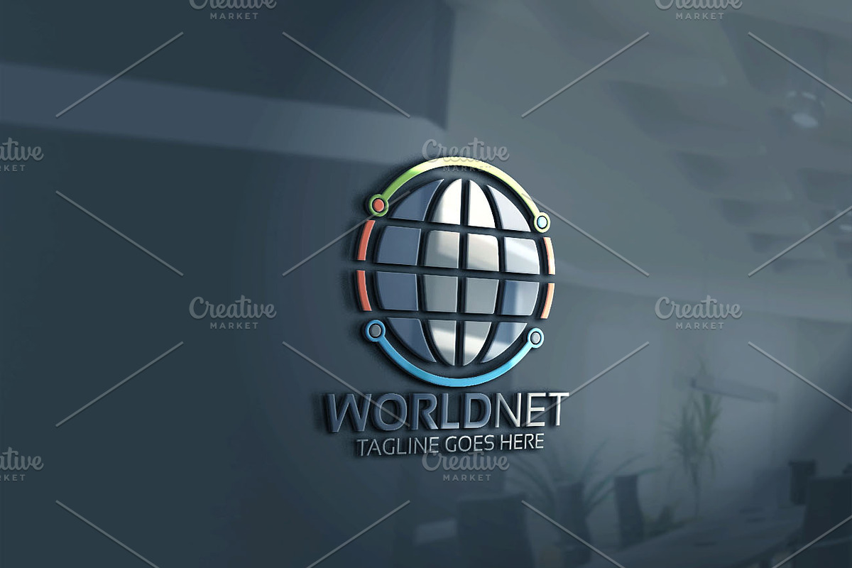 World Net Logo, a Branding & Logo Template by Josuf Media