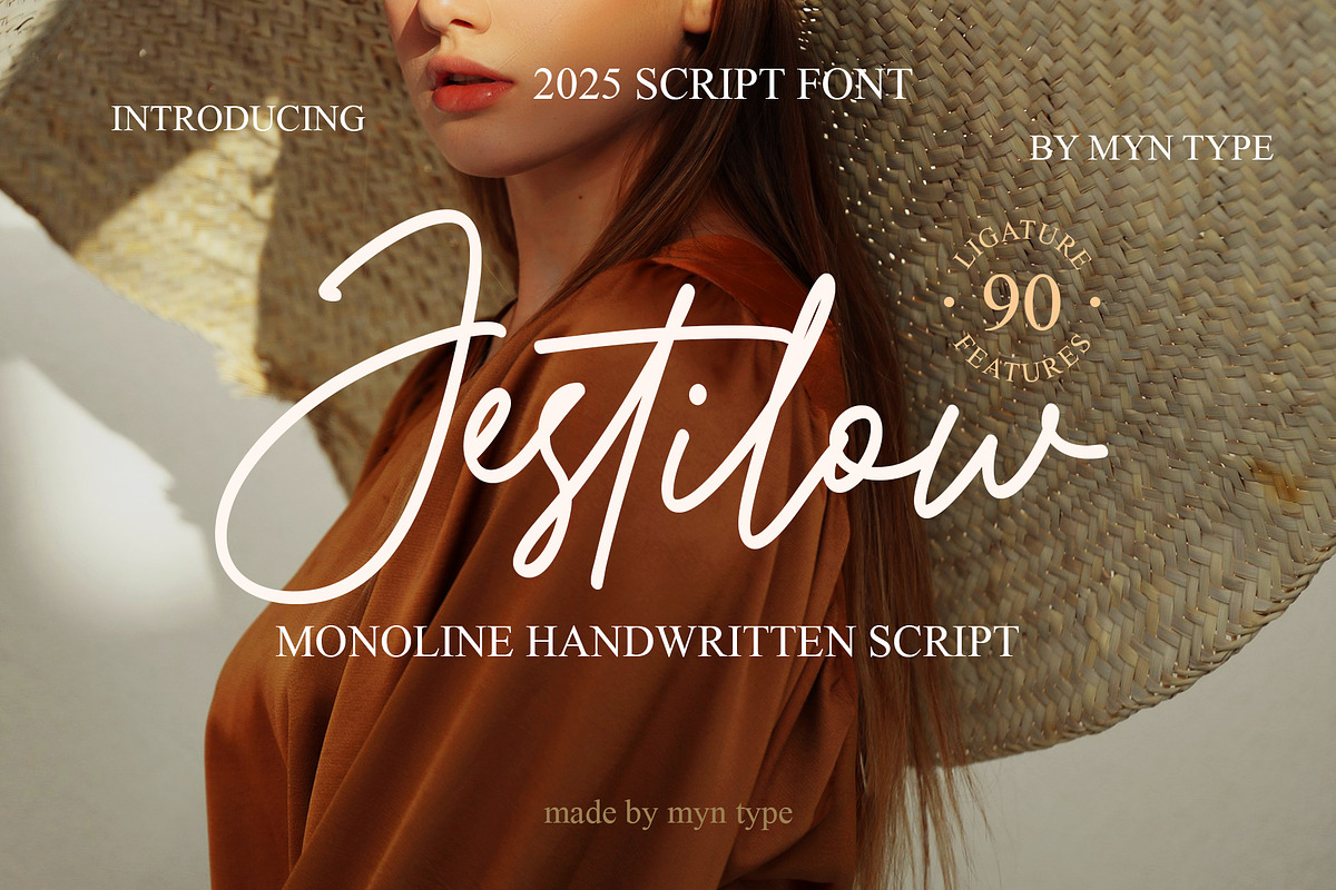 Jestilow - Monoline Handwritten Script | Creative Market
