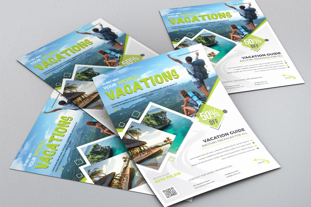 Travel & Vacation Flyer, a Flyer Template by ThemeDevisers